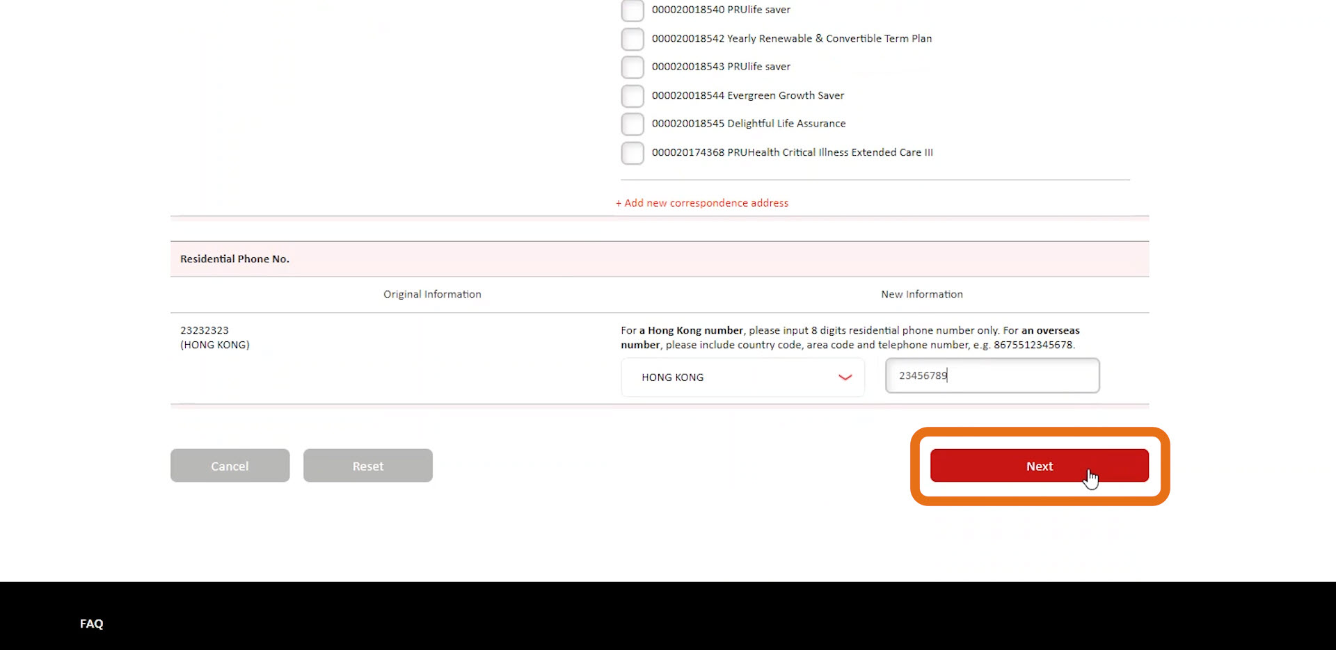How to Update Contact Information for a life policy | Prudential HK